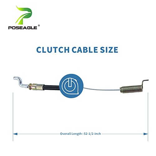 POSEAGLE 946-04256 Clutch Cable Compatible with MTD 946-04256, Craftsman 946-04256, 946 04256, MTD 746-04256, Craftsman 746-04256, 746 04256