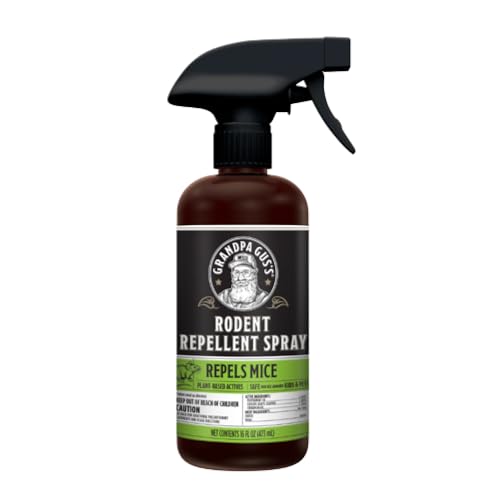 Grandpa Gus's Double-Potent Rodent Repellent Spray, Peppermint & Cinnamon Oil, Prevents Mouse/Rats from Nesting & Chewing on Wires, 16 fl oz (Pack of 1)