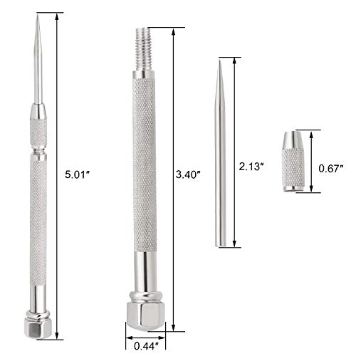 PAGOW 70A Pocket Scriber Tool, Metal Scribe for Welding Marking Pen, Carbide Steel Point for Glass/Ceramics/Metal Sheet, Point Length 2-7/8", Handle Diameter 3/8"