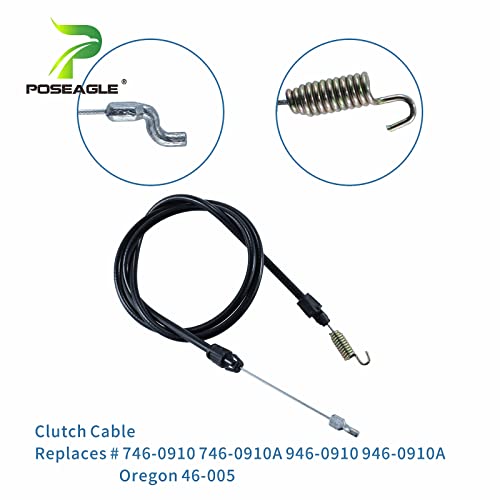 POSEAGLE 946-0910A Clutch Cable Compatible with MTD 946-0910A, MTD 746-0910a, MTD 746-0910, MTD 746 0910a, Oregon 46-005