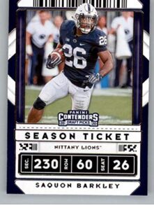 2020 panini contenders draft season ticket #90 saquon barkley penn state nittany lions football card