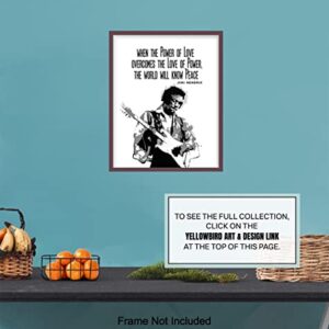 Jimi Hendrix Poster,- Inspirational Wall Art Print - Graffiti Street Art, Urban Home or Wall Decor - Gift for 60's Music, Woodstock Fans, Guitarists, Musicians - 8x10 Quote Photo Picture