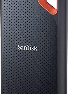 SanDisk 1TB Extreme Portable SSD - Up to 1050MB/s, USB-C, USB 3.2 Gen 2, IP65 Water and Dust Resistance, Updated Firmware - External Solid State Drive - SDSSDE61-1T00-G25