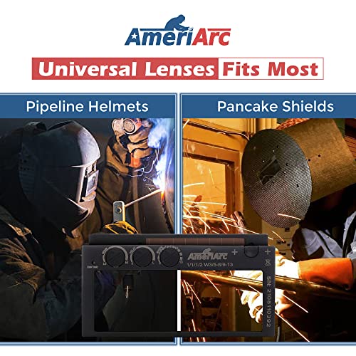 AmeriArc 2x4 Auto-Darkening Welding Helmet Lens Variable shade 9-13, Clear Dark Lense, Autodarkening