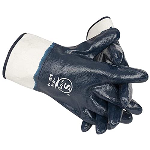 Oil Resistant Gloves,Oil Gloves for Men,Safe Wide Cuffs for Petrochemical Transport Workers' Gloves 4 Pair