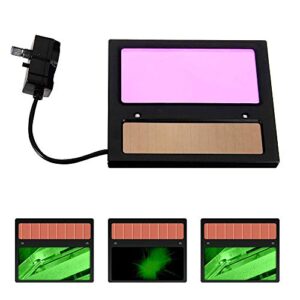 Solar Auto Darkening Welding Lens Panel Welding Helmet Replacement Lens Welder Tool Kit for Electric Welding 110 X 90 X 10 mm