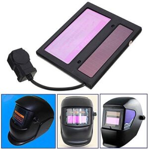 Solar Auto Darkening Welding Lens Panel Welding Helmet Replacement Lens Welder Tool Kit for Electric Welding 110 X 90 X 10 mm