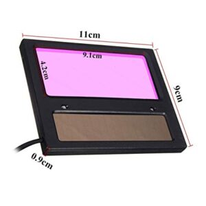 Solar Auto Darkening Welding Lens Panel Welding Helmet Replacement Lens Welder Tool Kit for Electric Welding 110 X 90 X 10 mm