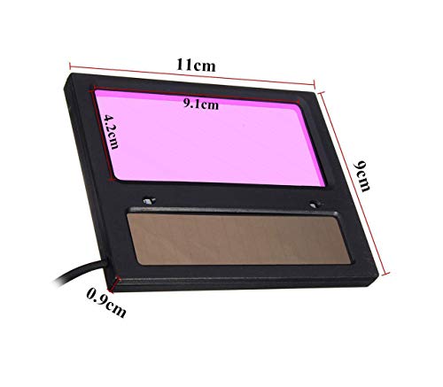 Solar Auto Darkening Welding Lens Panel Welding Helmet Replacement Lens Welder Tool Kit for Electric Welding 110 X 90 X 10 mm