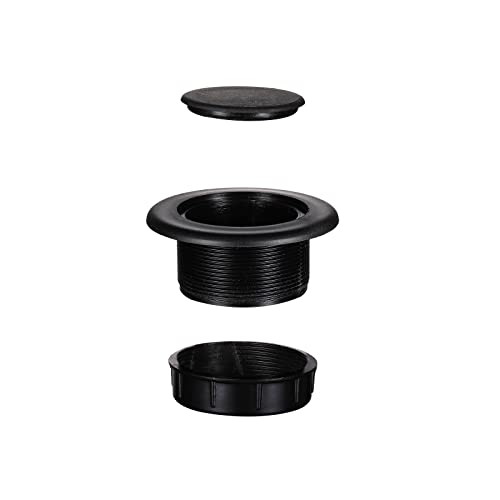 SUQ I OME 2 inch Outdoor Patio Thick Parasol Umbrella Hole Ring Plug and Cap Set, for Parasol Umbrella Table Hole Cover Insert(Black