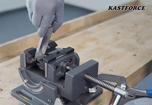 KASTFORCE KF5007 4 Inch 100mm Vise Mount Metal Brake Bender Attachment Bending Max Capacity 14 Gauge 2mm Mild Steel 1/8" Aluminum