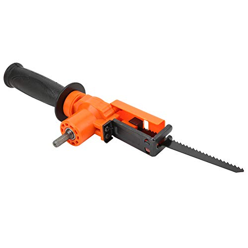 Reciprocating Saw Adapter Woodworking Electric Drill Tool Accessory with Non Slip Handle Plastic and Iron for Wood Cutting