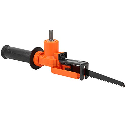 Reciprocating Saw Adapter Woodworking Electric Drill Tool Accessory with Non Slip Handle Plastic and Iron for Wood Cutting