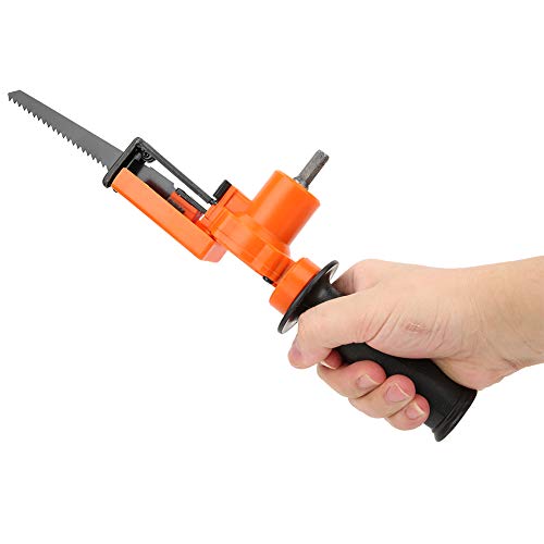 Reciprocating Saw Adapter Woodworking Electric Drill Tool Accessory with Non Slip Handle Plastic and Iron for Wood Cutting