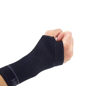 Zensah Compression Wrist Support - Wrist Sleeve for Wrist Pain, Carpal Tunnel - Wrist Support - Wrist Brace (Medium, Black/Grey)