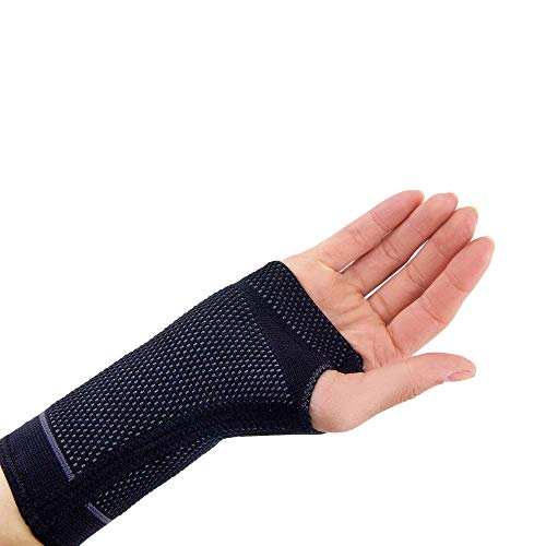 Zensah Compression Wrist Support - Wrist Sleeve for Wrist Pain, Carpal Tunnel - Wrist Support - Wrist Brace (Medium, Black/Grey)