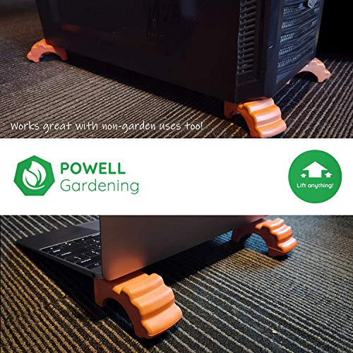 Powell Gardening (12pc Pack Plastic Pot Elevator - Plant/Flower Pot feet for Outdoor planters, Raises up to 4 Pots!! (Cotta Color NOT Ceramic)