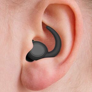 WUTAN Ear Plugs for Sleeping Noise Cancelling 14-38dB, Comfortable Soft Reusable Silicone Ear Plugs Noise Reduction Earplugs for Sleep, Snoring, Concert, Work, Travel Black