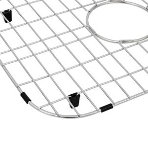 LQS Kitchen Sink Grid and Sink Bottom Grid, Sink Protector for Kitchen Sink Stainless Steel 19 1/16" x 13 3/4" with Center Drain Hole for Single Sink Bowl