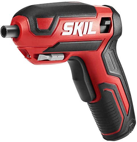 SKIL Rechargeable 4V Cordless Pistol Grip Screwdriver with 42pcs Bit Set, USB Charger and Carrying Case - SD5618-03