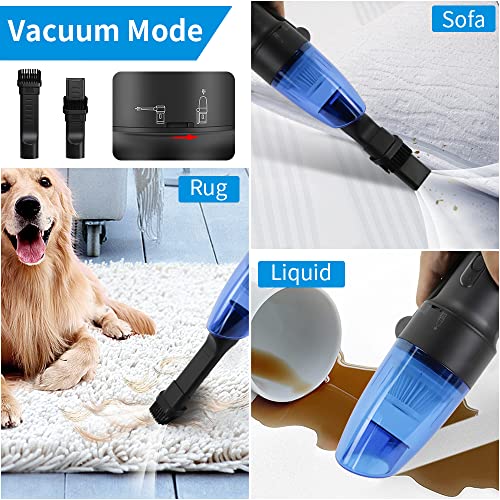 AFMAT Compressed Air Duster & Small Vacuum Cleaner 2-in-1, USB Rechargeable Cordless Air Duster Electric, Portable Air Blower and Mini Vacuum Cleaner for Keyboard/Computer/Car Seat/PC