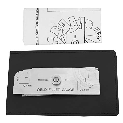 Fillet Weld Gauge,Metal Weld Fillet Gauges Set , Stainless Steel Welding Gauge Gage Test Ulnar Welder Inspection Gauge,for testing of boilers, bridges, shipbuilding, pressure vessels