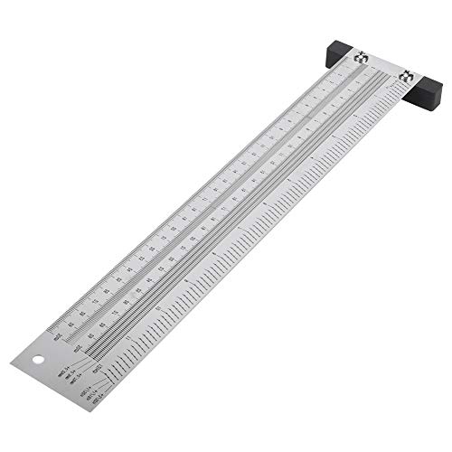 Ultra Precision Marking Ruler, Stainless Steel Metric Version Woodworking Scribing Ruler Gauging Tool High-precision T Square (12 inch)