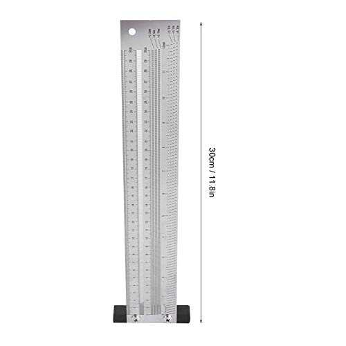 Ultra Precision Marking Ruler, Stainless Steel Metric Version Woodworking Scribing Ruler Gauging Tool High-precision T Square (12 inch)