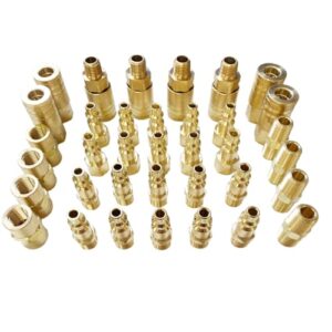 tl toolegin air hose fittings 1/4" air coupler & plug kit,36 pieces quick connect air compressor accessories w/storage case 300 psi