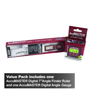 Calculated Industries 7489 AccuMASTER Value Pack – 2-in-1 Digital Angle Gauge plus the Digital 7-Inch Angle Finder Ruler | Accurate Precision Tools for Carpenters, Woodworkers, Fabricators | 2-Pieces