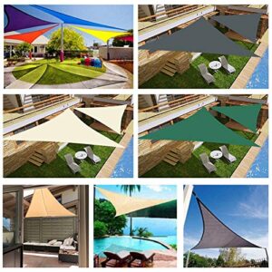 Neween Shade Sail, 6'7''x 6'7''x 6'7'' Sun Shade Sail Triangle Waterproof for Patio Yard Deck Pergola Outdoor Sun Sail Shade 98% UV Block Sunshade Gray Color