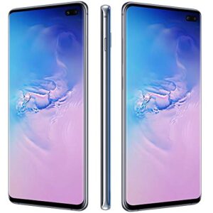 Samsung Galaxy S10+ Plus (128GB, 8GB) 6.4" AMOLED, Snapdragon 855, IP68 Water Resistant, Global 4G LTE (GSM + CDMA) T-Mobile Unlocked (AT&T, Verizon, Sprint, Metro) G975U (Prism Blue) (Renewed)