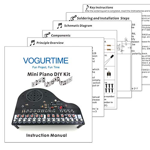 DIY Piano Soldering Project Kit Electronics Solder Practice Kit by VOGURTIME, Great STEM Project and Gift, Multi-Function