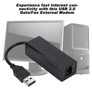 Liyeehao 14.4 Kbps Fax Mode USB 2.0 Specification 56K Download Speeds Quick Connect(V.92) Fax Data Modem, 56K External Modem, for Windows 98 SE Vista