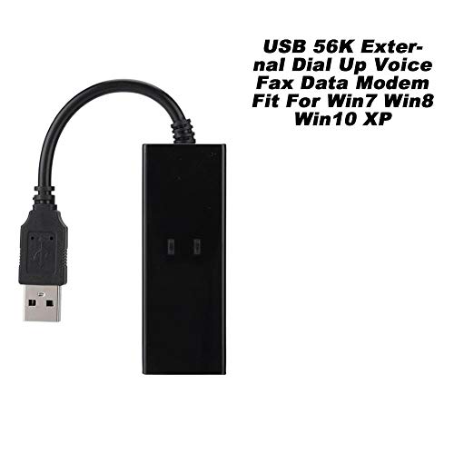 Liyeehao 14.4 Kbps Fax Mode USB 2.0 Specification 56K Download Speeds Quick Connect(V.92) Fax Data Modem, 56K External Modem, for Windows 98 SE Vista