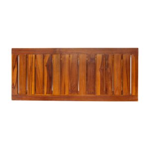 TeakCraft Teak Shower Bench with Shelf 30 Inch for Bathroom, Spa - Fully Assembled, Shower Stool, The Freya