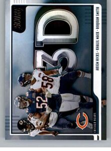 2020 score 3d #1 akiem hicks/khalil mack/roquan smith chicago bears football card nm-mt