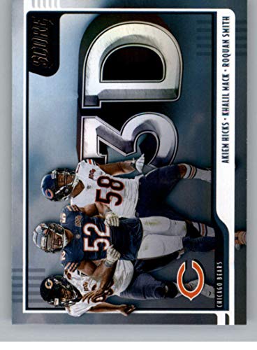 2020 Score 3D #1 Akiem Hicks/Khalil Mack/Roquan Smith Chicago Bears Football Card NM-MT