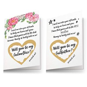 godparents gift godmother proposal godfather card godparents proposal set of 2