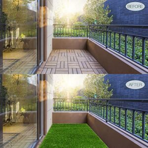 AYOHA Artificial Turf 3' x 5' Realistic Synthetic Grass, 1.38" Pile Height, Fake Lawn, Landscape for Pets Area, Play Ground, Pool Area, Backyard, Patio, Balcony, Drainage Holes, Custom Size