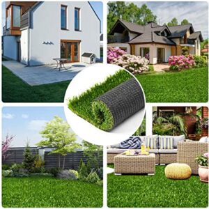 AYOHA Artificial Turf 3' x 5' Realistic Synthetic Grass, 1.38" Pile Height, Fake Lawn, Landscape for Pets Area, Play Ground, Pool Area, Backyard, Patio, Balcony, Drainage Holes, Custom Size