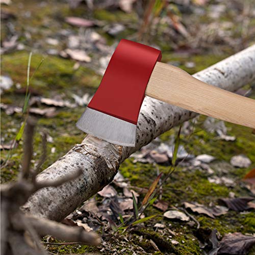 Eletorot Camping Hatchet, 14.5" Wood Chopping Axe Splitting Small Camping Axe Wooden Handle Camping Hand Tools, Gifts for Dad, Men, Husband (Red)