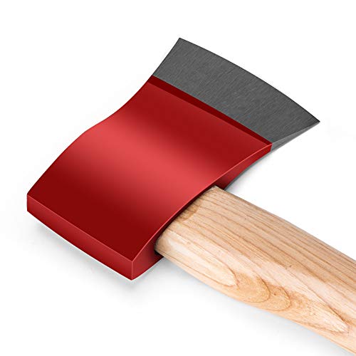 Eletorot Camping Hatchet, 14.5" Wood Chopping Axe Splitting Small Camping Axe Wooden Handle Camping Hand Tools, Gifts for Dad, Men, Husband (Red)