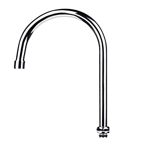 COOLWEST 8 inch Gooseneck Swivel Spout Replcement for Commercial Kitchen Sink Faucet, 2.2GPM Swing Nozzle Spout Parts Chrome Finish