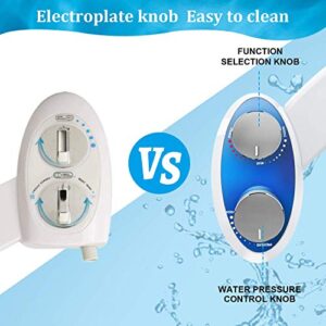 Bidet for Toilet Seat Attachment with Self Cleaning Dual Nozzle -Non-Electric Bidet Spray for Toilet,Fresh Water Spray for Sanitary and Feminine Wash