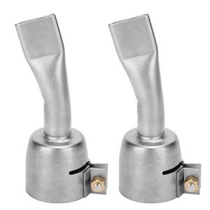 heat gun nozzle, 2pcs hot air gun welding nozzle, stainless steel hot air gun nozzle replacement, high strength, good plasticity, 32mm inner diameter, 20mm nozzle width