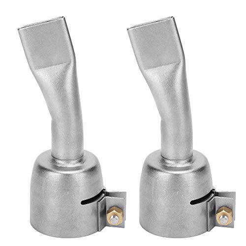 Heat Gun Nozzle, 2pcs Hot Air Gun Welding Nozzle, Stainless Steel Hot Air Gun Nozzle Replacement, High Strength, Good Plasticity, 32mm Inner Diameter, 20mm Nozzle Width