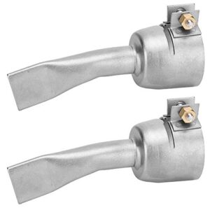 Heat Gun Nozzle, 2pcs Hot Air Gun Welding Nozzle, Stainless Steel Hot Air Gun Nozzle Replacement, High Strength, Good Plasticity, 32mm Inner Diameter, 20mm Nozzle Width