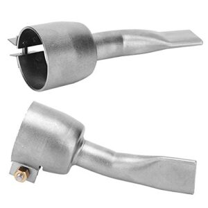 Heat Gun Nozzle, 2pcs Hot Air Gun Welding Nozzle, Stainless Steel Hot Air Gun Nozzle Replacement, High Strength, Good Plasticity, 32mm Inner Diameter, 20mm Nozzle Width