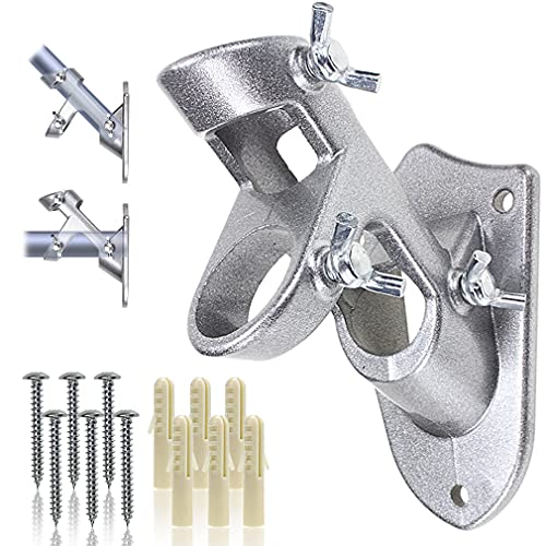 Flag Pole Holder,Flag Holder,1 inch Heavy Duty Flag Pole Bracket for House Flag Holders for Outside Metal Flagpole Mount Wall Stainless Steel Brackets Mounting Outdoor Aluminum Mount Silver 1 Pcs